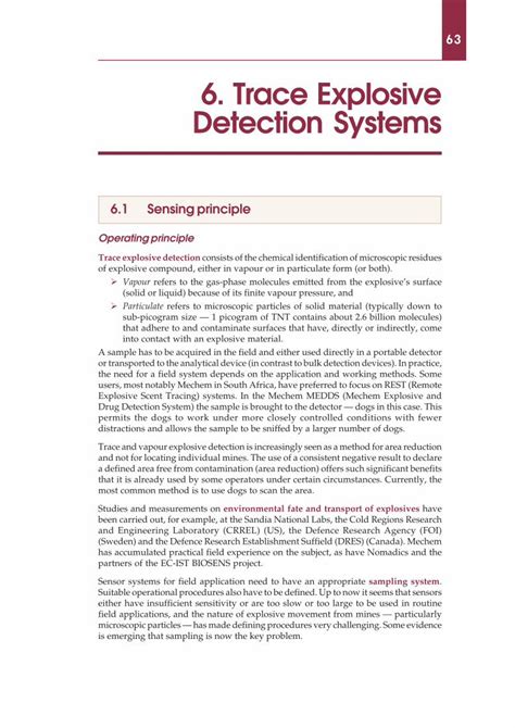 Pdf 6 Trace Explosive Detection Systems · 64 Guidebook On Detection Technologies And Systems Pdf 6 Trace Explosive Detection Systems · 64 Guidebook On Detection Technologies And Systems
