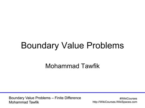 Boundary Value Problems Finite Difference Pdf