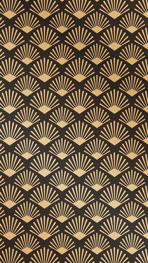 Art Deco Iphone Wallpaper Gold Pattern Background Free Image By