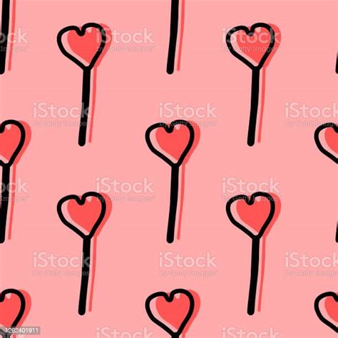 발렌타인 데이 디자인 배경에 대한 심장 벡터 원활한 패턴 낮에 대한 스톡 벡터 아트 및 기타 이미지 낮 디자인 로맨스 Istock