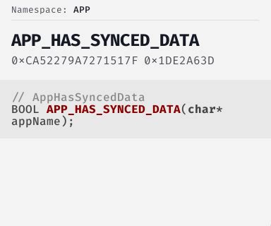 AppHasSyncedData FiveM Natives Cfx Re Docs
