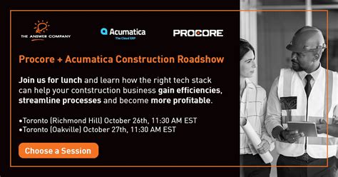 Construction Procore Acumatica Erpsoftware Cloudsoftware… The Answer Company