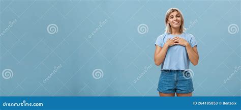 How Sweet Thanks Dreamy Lovely Cute Asian Blond Girl Smiling Silly