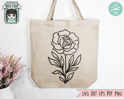 Flower Svg Cut Files Floral Svg Cut File Rose Svg Flower Etsy