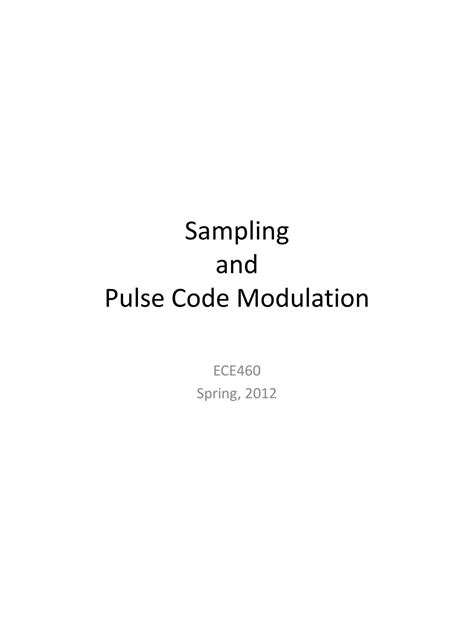 Ppt Sampling And Pulse Code Modulation Powerpoint Presentation Free