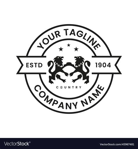 Vintage Retro Classic Label Royal Exclusive Logo Vector Image