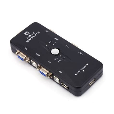 KVM Switch Port Black USB Kit PC Circle