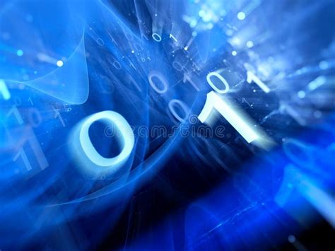 Glowing Red Binary Code On Screen With Word Digitalisierung German For Digitalization Stock