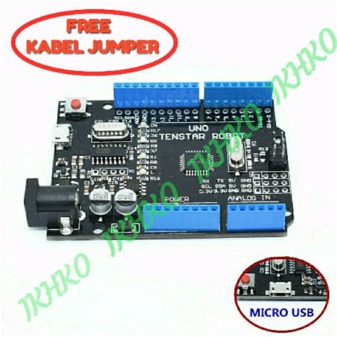 Jual Arduino Uno R3 Smd Micro Usb Bnib Kabel Jumper Shopee Indonesia