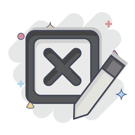 Icon Incorrect Related To Delete Symbol Comic Style Simple Design Illustration 45989719
