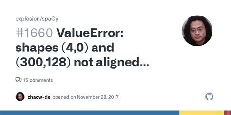 Valueerror Shapes 40 And 300128 Not Aligned From Numpy At Thinc · Issue 1660 · Explosion
