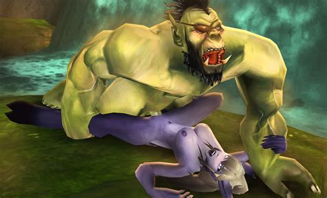 Rule 34 1boy 1girls Blizzard Entertainment Draenei Green Skin Grok