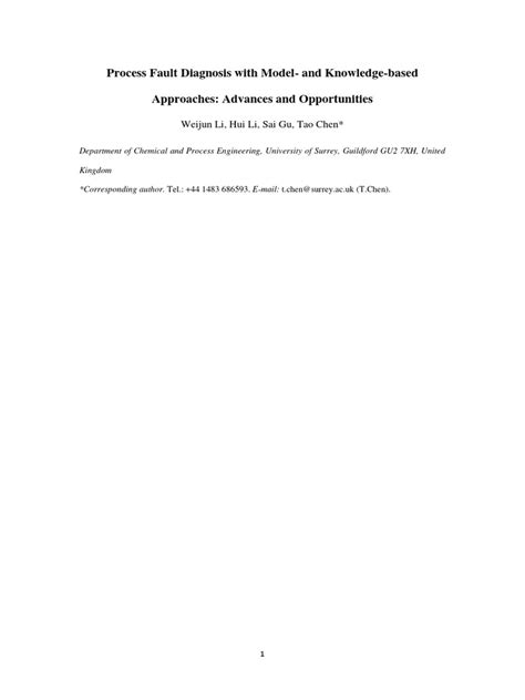 process fault diagnosis aam pdf kalman filter applied mathematics