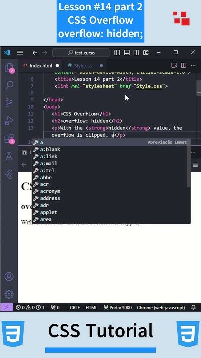 Css Tutorial Lesson 14 Part 2 Css Overflow Overflow Hidden Css Csstutorial Html Youtube