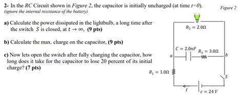 Solved In The RC Circuit Shown In Figure The Capacitor Chegg Com