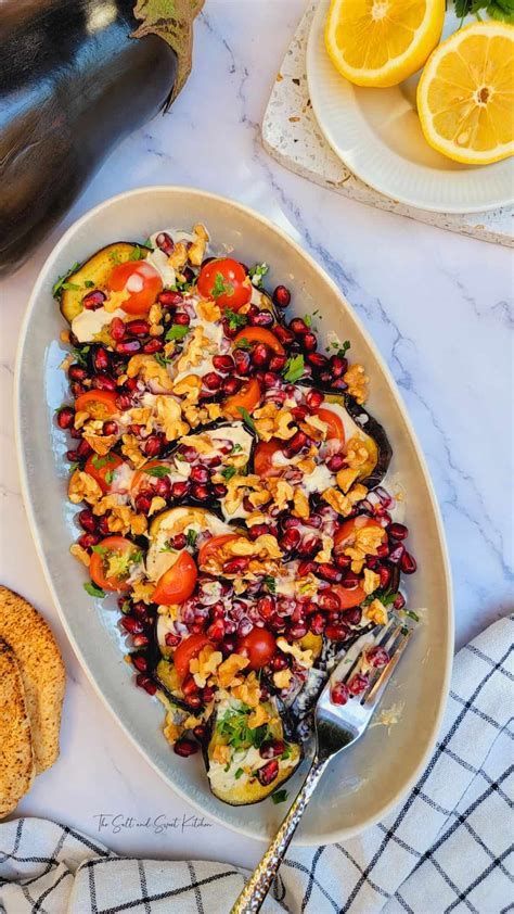 Roasted Eggplant Salad The Salt And Sweet Kitchen