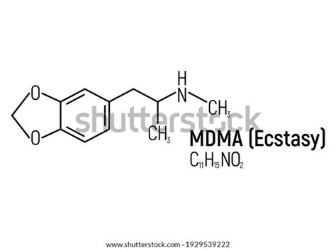 Mdma Ecstasy Concept Chemical Formula Icon Stock Vector Royalty Free Shutterstock