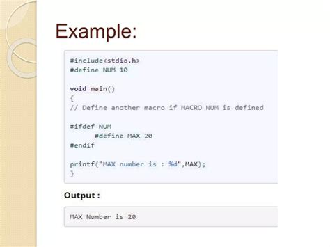 Preprocessor Directives In C Language Pptx