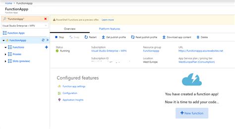 Configure Azure Functions For Powershell In The Portal 4besnl