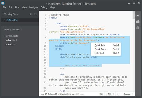 Brackets Text Editor Good Tools Holdencookie