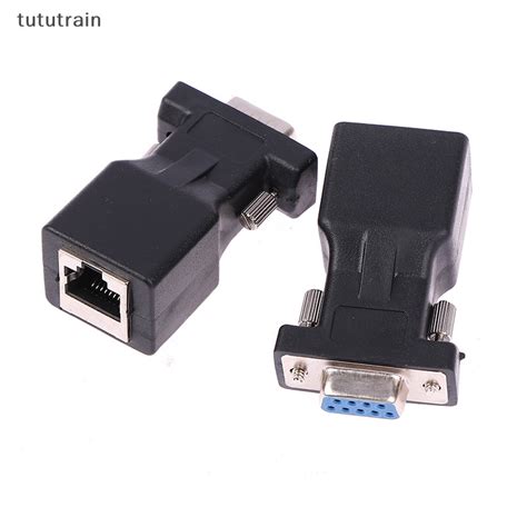 Tututrain Pc DB RS Male Female To RJ Female Adapter COM Port To LAN Ethernet Port