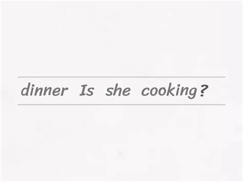 Present Continuous Interrogative Form Unjumble