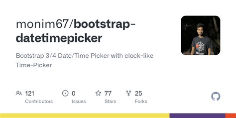 Github Monim67bootstrap Datetimepicker Bootstrap 34 Datetime Picker With Clock Like Time