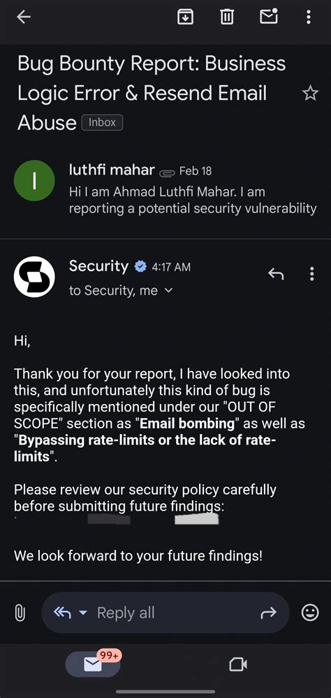 Bugbounty Ahmad Luthfi Mahar