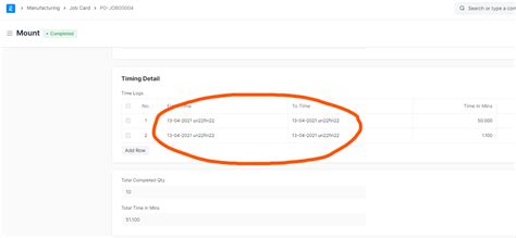 Job Card Start Time And End Time Is Garbage · Issue 25322 · Frappeerpnext · Github