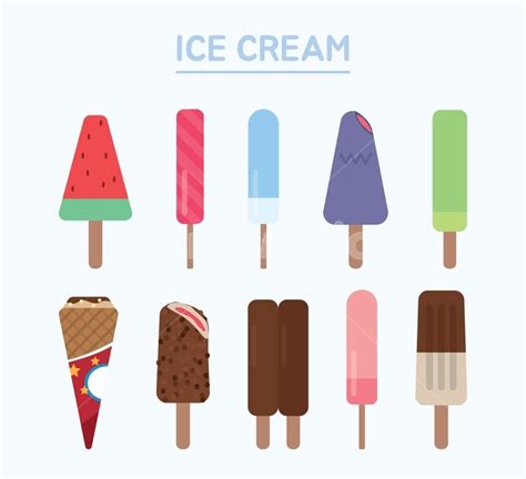 아이스크림 아이스바 콘아이스크림 콘 과자 사진이미지일러스트캘리그라피 Woocat작가