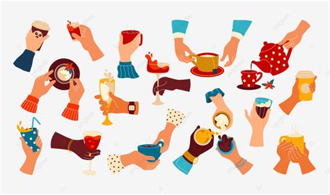 컵을 든 손 핸드 컵 의 남성 낙서 Png 일러스트 및 벡터 에 대한 무료 다운로드 Pngtree