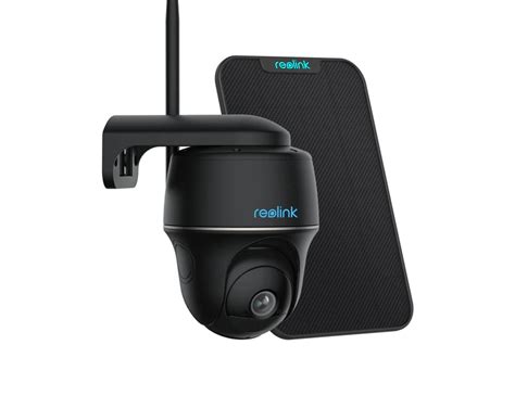 Reolink Argus Pt With Solar Panel Black Smart Cameras