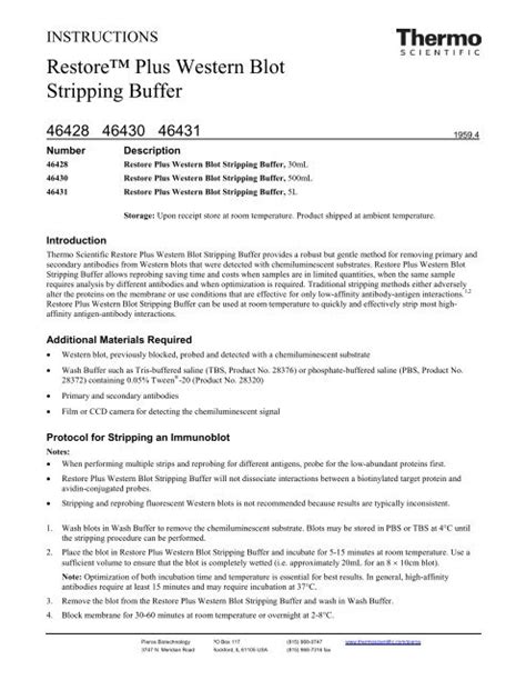 Stripping Buffer Recipe Western Blot