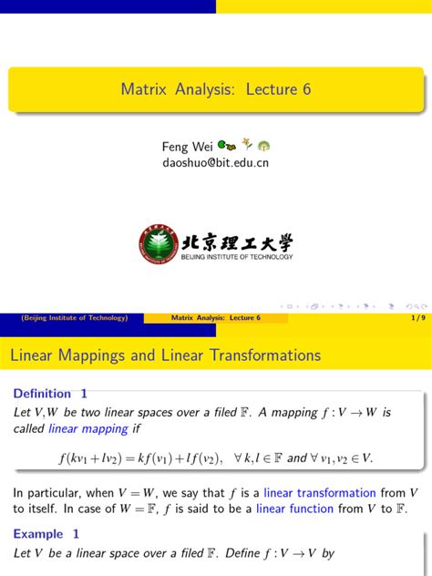 Lecture 6 Pdf Linear Map Vector Space