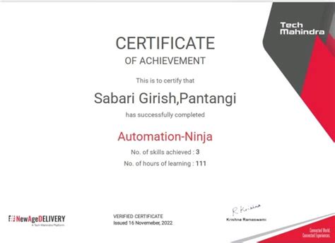 sabari girish pantangi on linkedin techmahindra automationninja 10 comments