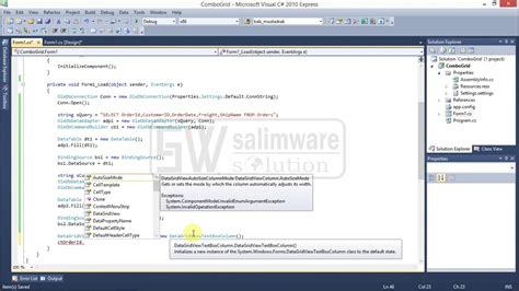 Menambahkan Combobox Pada Datagridview Dengan C Youtube