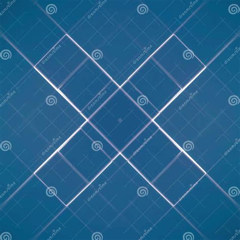 3d Rendering Digital Illustration Of Harmonic Geometric Shapes Stock