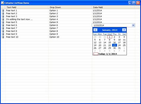 Listview Sample Applications