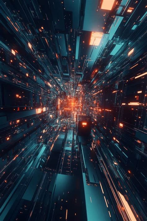 Abstract Data Connection Visualization With Dynamic Light Effects And
