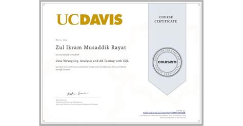 Zul Ikram Musaddik Rayat On Linkedin Completion Certificate For Data Wrangling Analysis And Ab