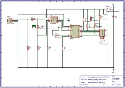 Talking Compass Circuit Diagram