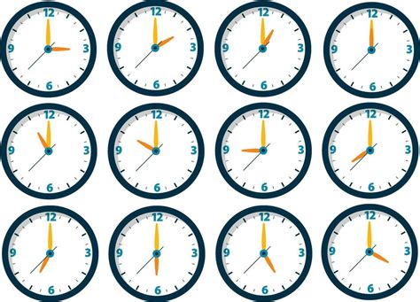 Minimalist Round Clock Face Design Collection Wall Clock Illustration 32426853 Vector Art At