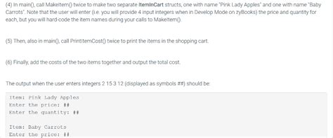 Solved 118 Week 10 Lab Structs 1 Define The Itemincart