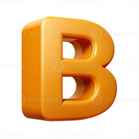 Serene Acclaimed Clean Lines Symmetrical Letter B Flat Orange With Scalable Design 63111524 Png