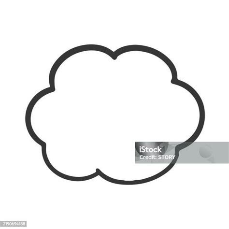 말풍선 프레임 아이콘 간단한 손으로 그린 말풍선 벡터 일러스트 레이 션 자료 흑백 흑백 흰색 배경 0명에 대한 스톡 벡터 아트 및 기타 이미지 Istock