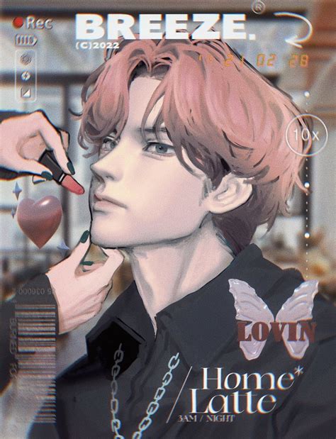 Kang Dagyum Lookism Highres 1boy Applying Makeup Black Nails