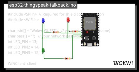ESP32 Thingspeak Talkback Jude Copy Wokwi ESP32 STM32 Arduino Simulator