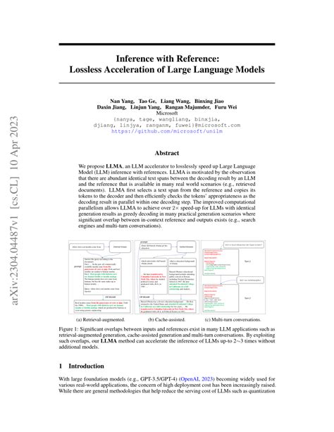 pdf inference with reference lossless acceleration of large language