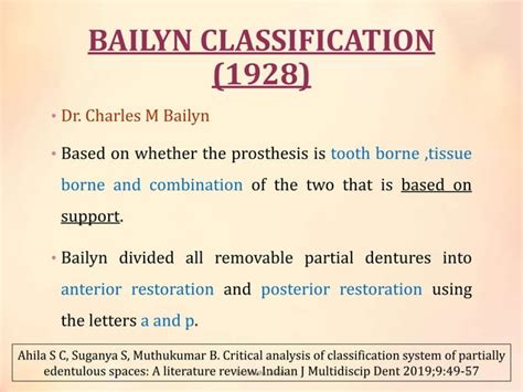 Classification Systems For Partially Edentulous Arches Pptx Dental