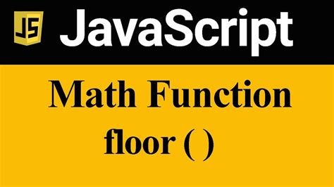 Floor Method In Javascript Hindi Youtube